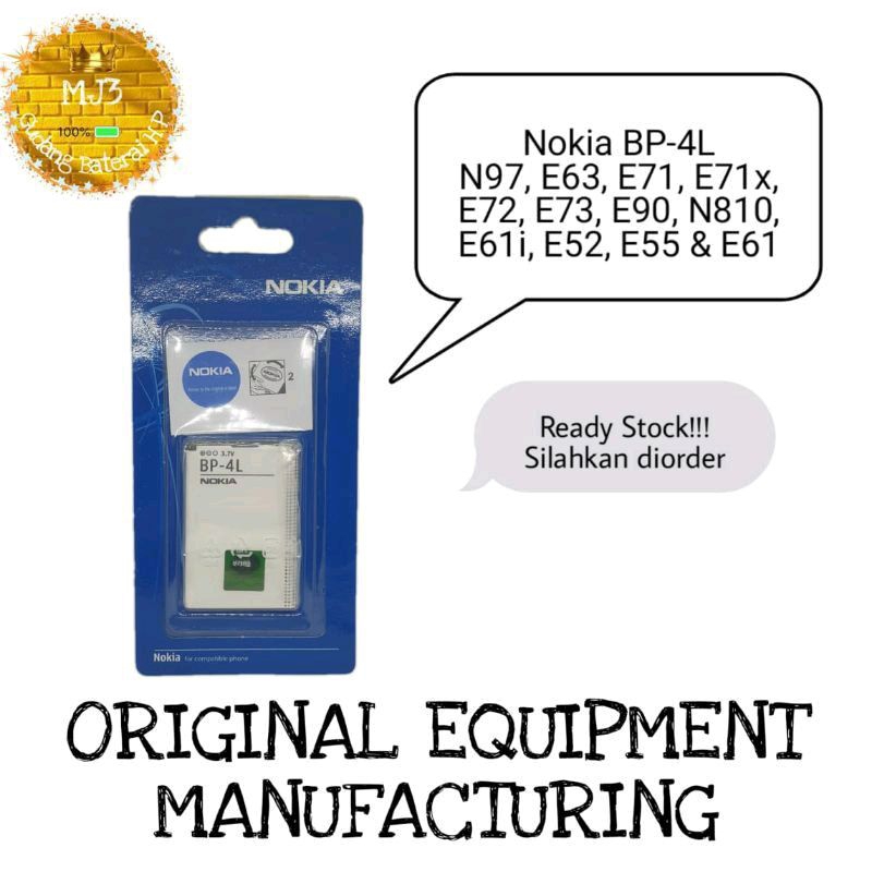 Jual Baterai Nokia BP-4L E63/E71/E90/E72/E73/N97/N810/E52/E55/E61 | Shopee Indonesia