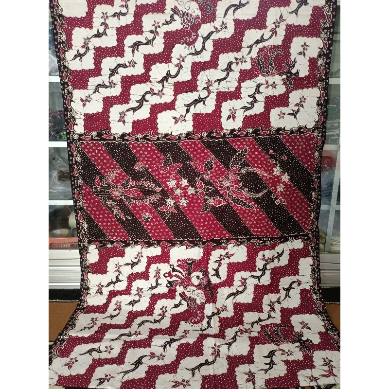 Jual Batik Tulis Lamongan Lamongan motif mini tumpal putihan slempang ...