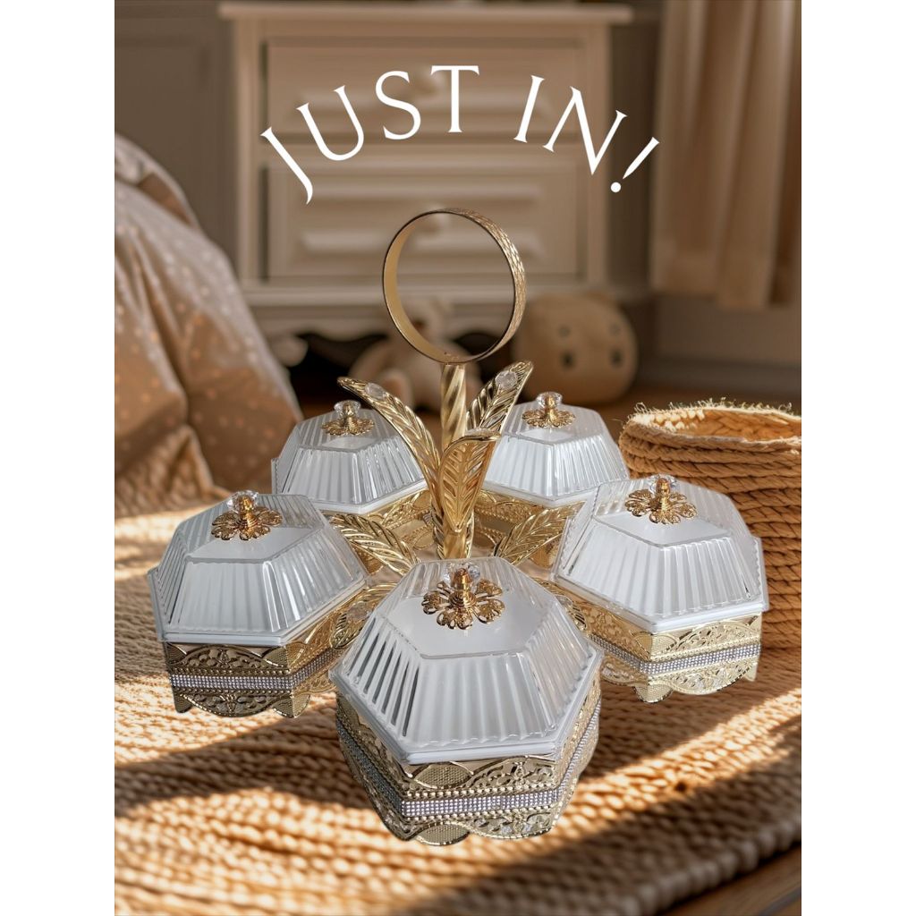 Jual BAKINDO 24KT Candy dish Bowl Putar 360 Toples Permen Putar Tempat ...