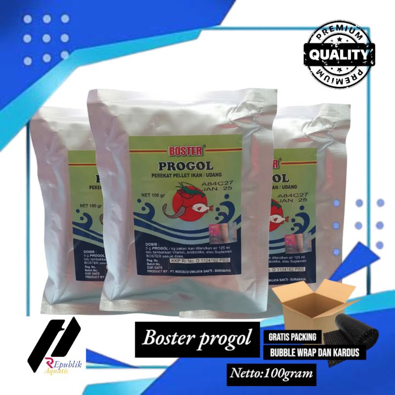 Jual Boster progol perekat pakan ikan dan udang 100 gram / boster ...