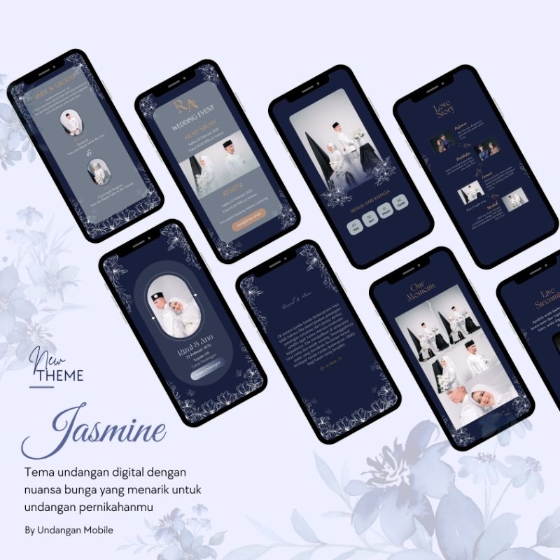 Jual Jasmine (Tema undangan web digital dg nuansa bunga yg menarik ...