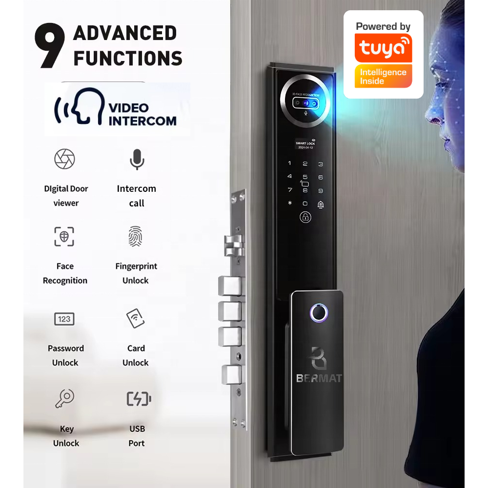 Jual Smart Door Lock Video Call Intercome Dua Arah Automatic Lock ...