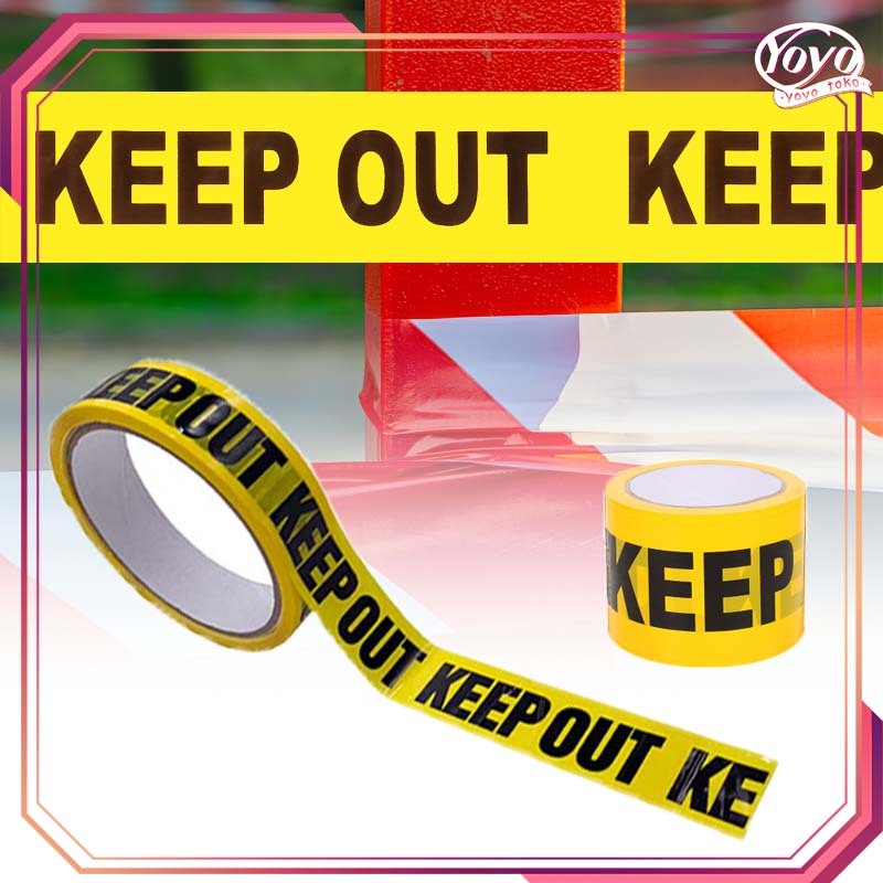 Jual 2.4cm*25m Safety Line Keep Out Garis Polisi Hitam-Kuning Barricade ...