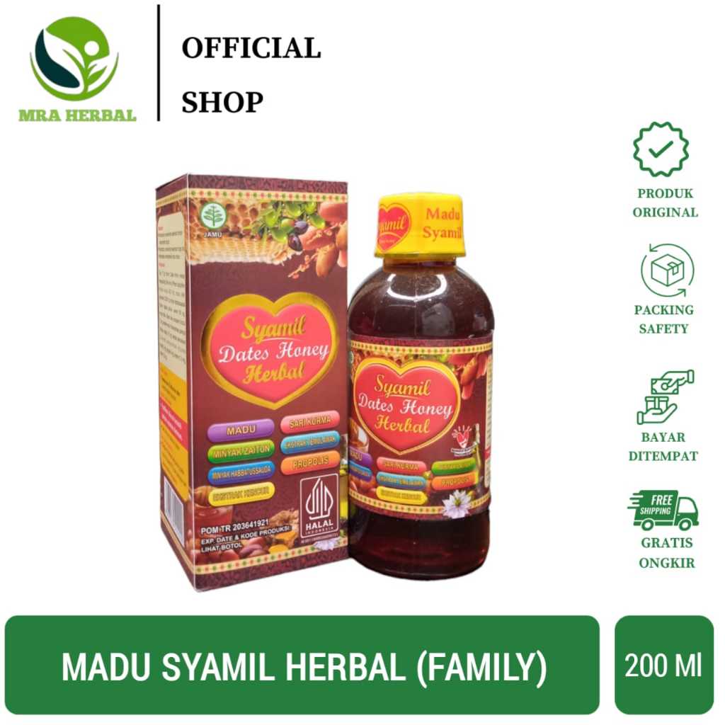 Jual Madu Syamil Herbal Family 200 Ml | Syamil Dates Honey Herbal ...
