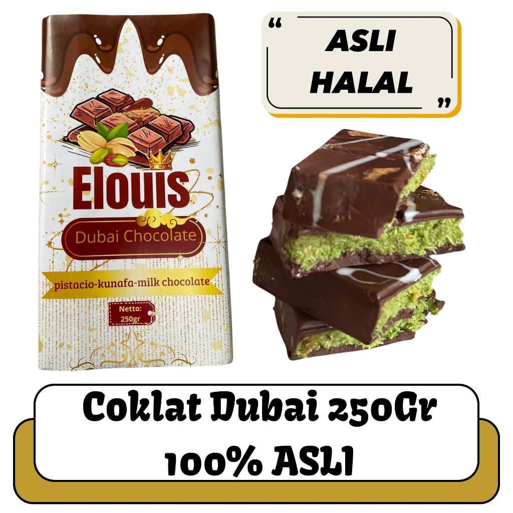 Jual COKLAT DUBAI 100% ORIGINAL ASLI 250GR I COKELAT DUBAI VIRAL I COKLAT DUBAI PISTACHIO KUNAFA ...