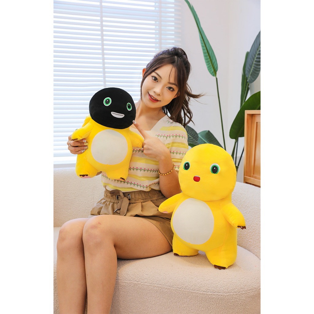 Jual 20cm Boneka Dino Kuning Yellow Dino Naloong Black Face Lucu Mainan ...