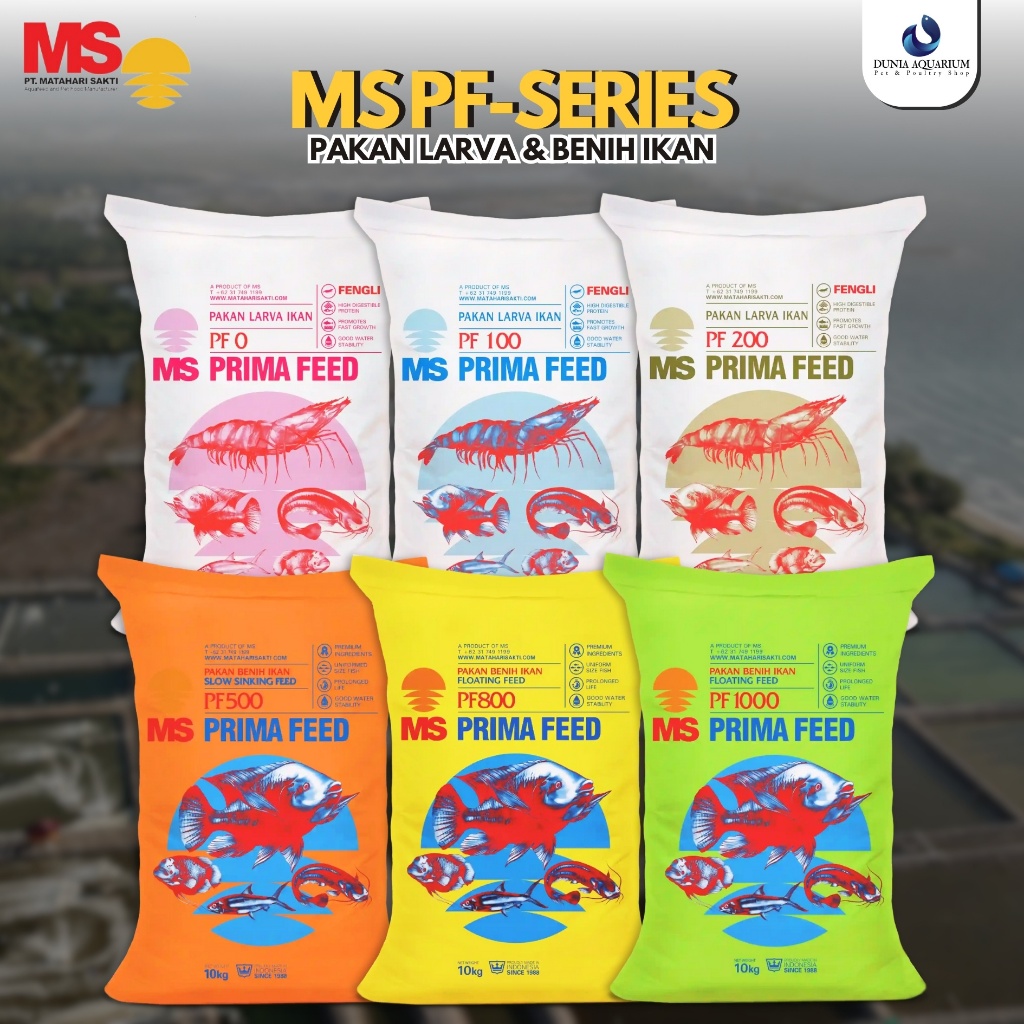 Jual MS Prima Feed Pelet / Pakan Ikan PF 0, PF 100, PF 200, PF 500, PF ...