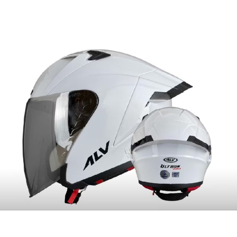 Jual Helm Half Face ALV Ultro Pro Original - White | Shopee Indonesia