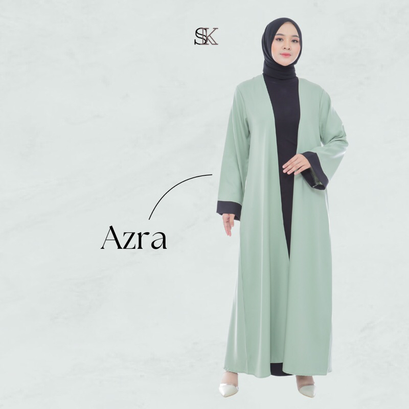 Jual AZRA Abaya Lengan hitam | Kualitas terbaik | 4 varian warna (Sage ...
