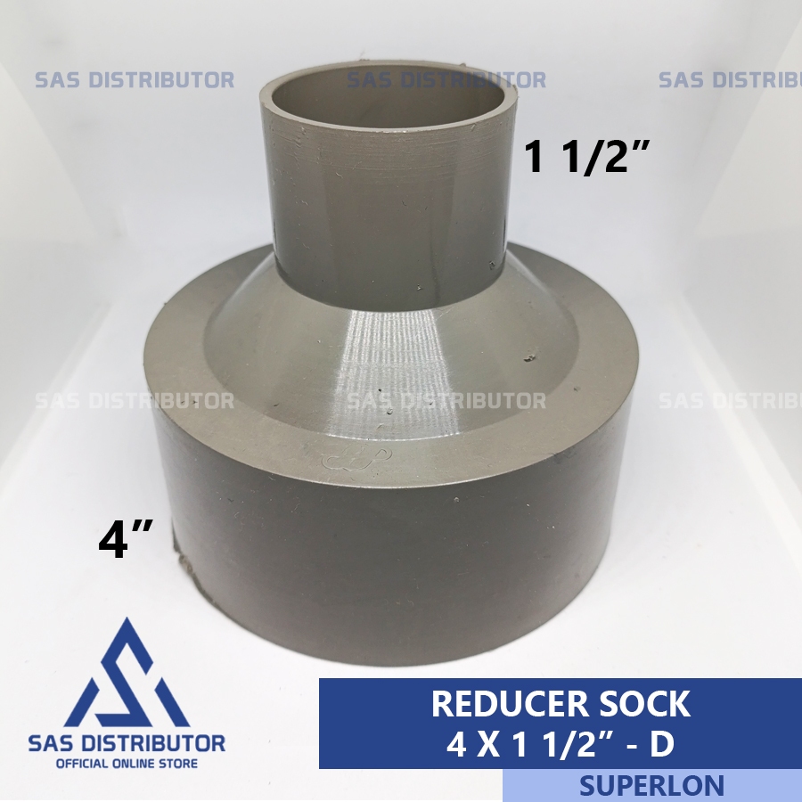 Jual Vlok Sok 4 x 1 1/2" inch PVC Superlon / Reducer Sock 4 x 1 1/2 ...