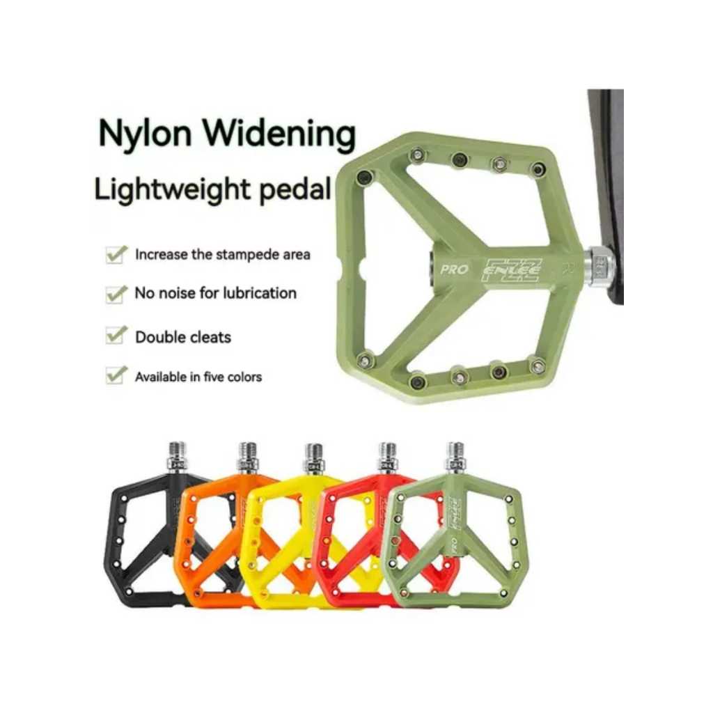 Jual Enlee Pedal Flat Nylon Fiber Tapak Lebar DU Bearing & Bushing ...