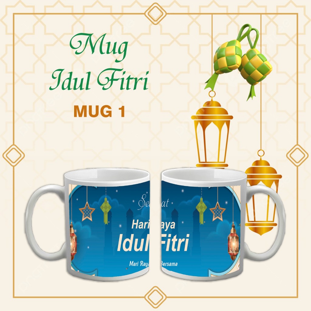 Jual MUG LEBARAN PACKING BOX STANDAR / IDUL FITRI / MUG NATAL ECERAN ...