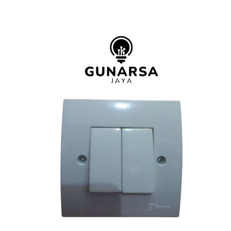 Jual Broco New Ray saklar double inbow / saklar tanam 10ax 250v warna ...