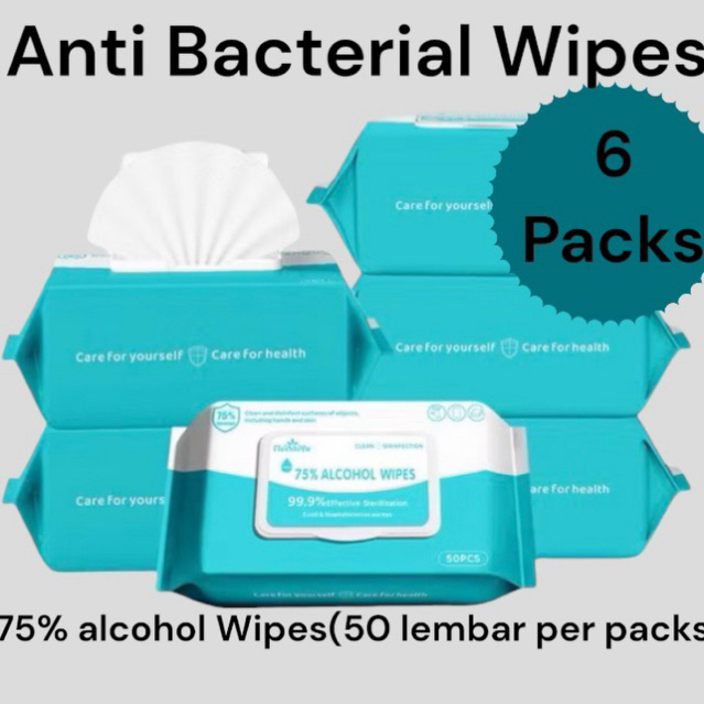 Jual [Promo Bundle 6 packs] Tisu Alkohol Wipes ISI 50 Alcohol ...