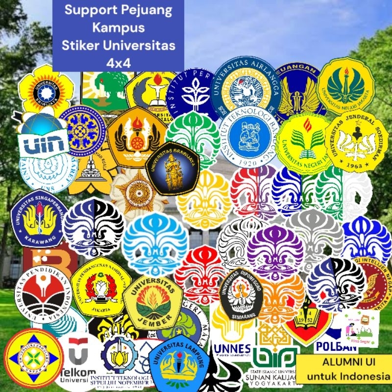 Jual (Support Pejuang Kampus) Stiker Universitas Lengkap MAKARA UI ITB ...