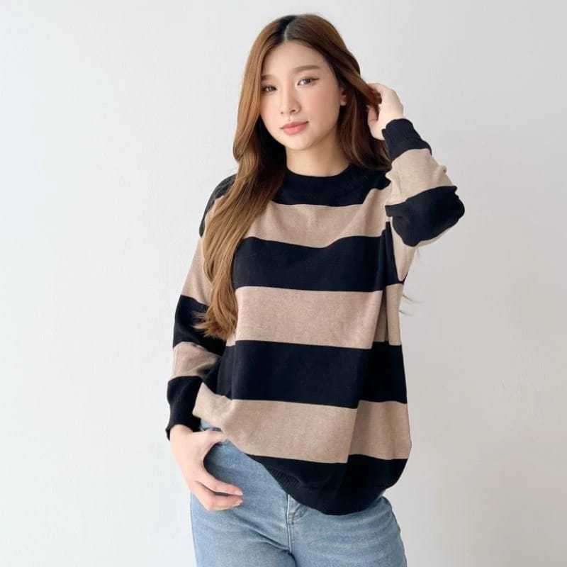 Jual ATASAN RAJUT WANITA GEMMA KNIT TOPS OVERSIZE | Shopee Indonesia