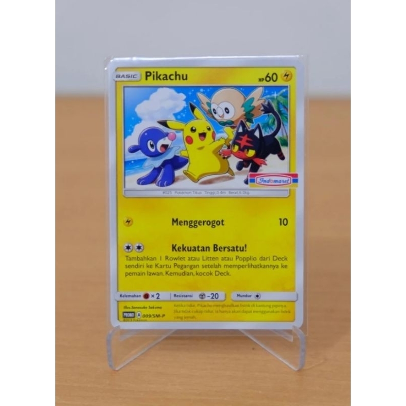 Jual Kartu Pokemon Pikachu Promo Card Indomaret 009/SM-P | Shopee Indonesia