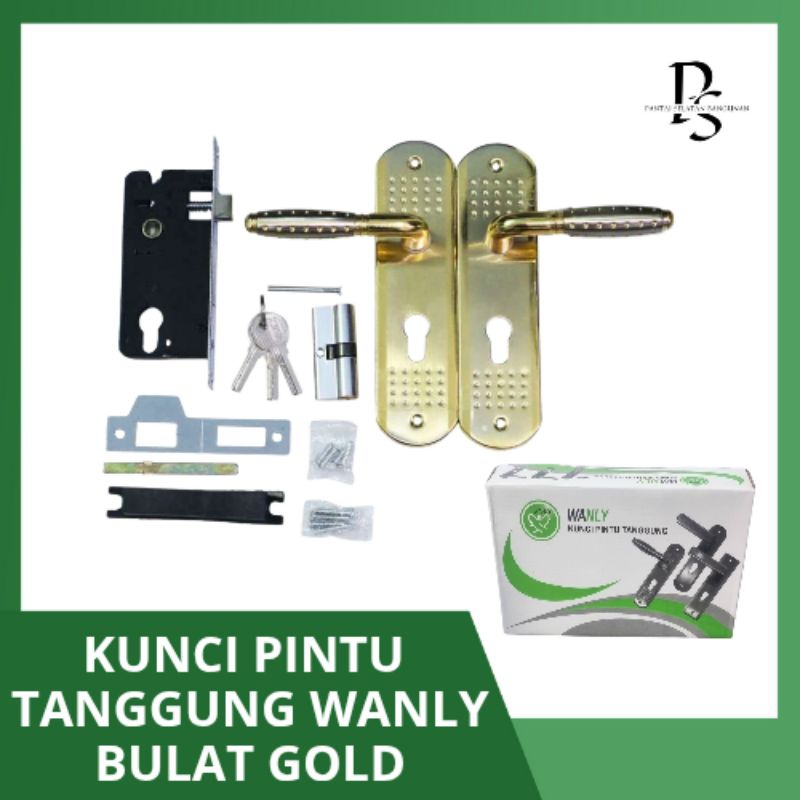 Jual Kunci Pintu / Slot Pintu Tanggung Babet WANLY BULAT KUNING ...