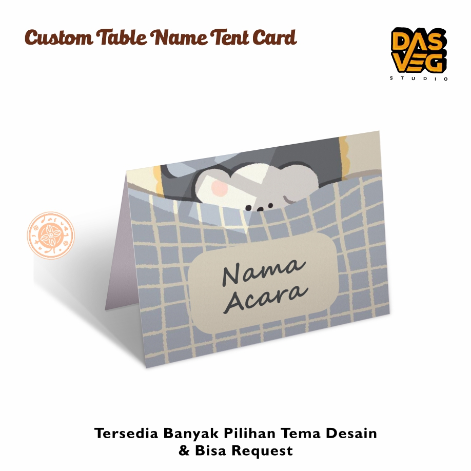 Jual CUSTOM ANEKA ACARA TABLE NAME TENT CARD / WISH CARD - TABLE DECOR ...