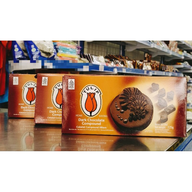 Jual Tulip Dark Chocolate 225gr/Tulip Milk Chocolate Compound 225gr/Dcc ...