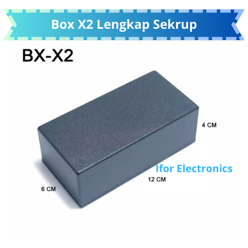 Jual Box Hitam Polos X2 Lengkap sekrup Box Project DIY X2 Plastik ...
