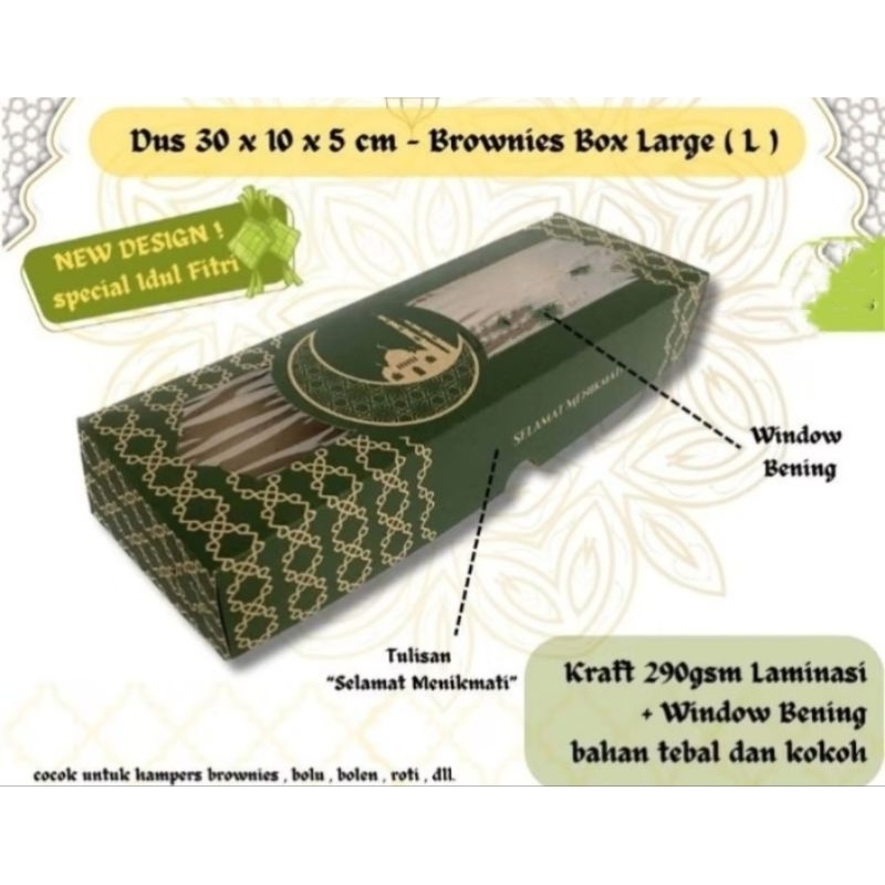 Jual Kraft Box Lebaran 20x10 box lebaran 30x10 box brownies lebaran box ...