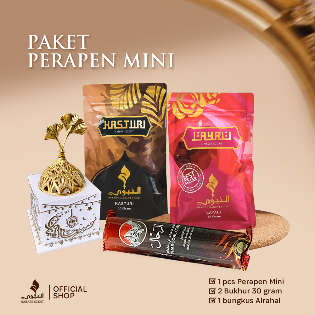 Jual Paket Set Bukhur Perapen MINI 0.4 Buhur Arab Wangi Tahan Lama ...