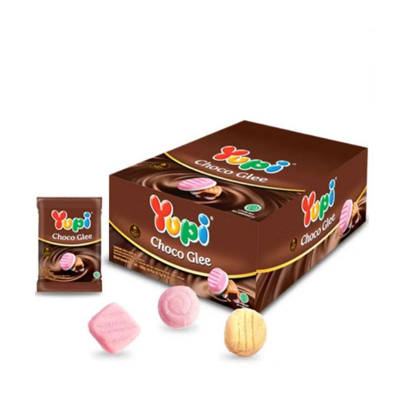 Jual [ HALAL ] YUPI CHOCO GLEE 1 BOX ISI 24 PCS | Shopee Indonesia