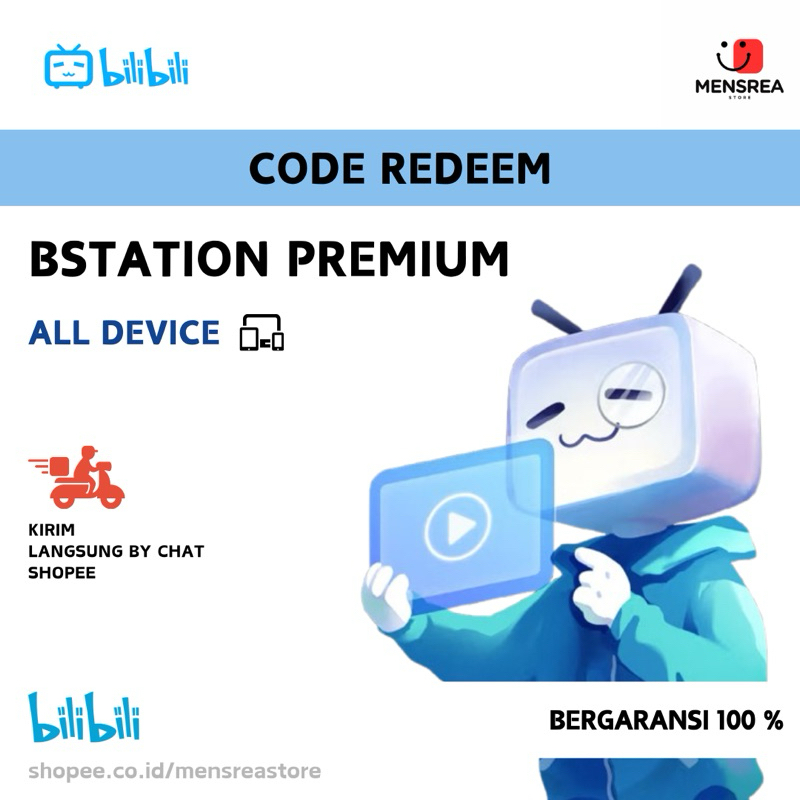 Jual CODE REDEEM BSTATION BILIBILI 12 BULAN PRIVATE | Shopee Indonesia