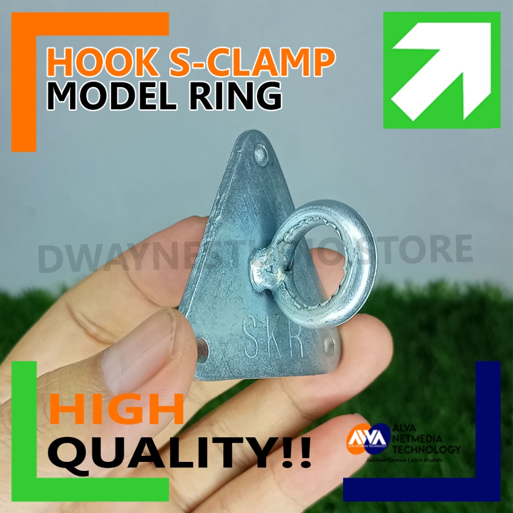 Jual HOOK S-CLAMP / BREKET FO PENGAIT KABEL FIBER OPTIC | Shopee Indonesia
