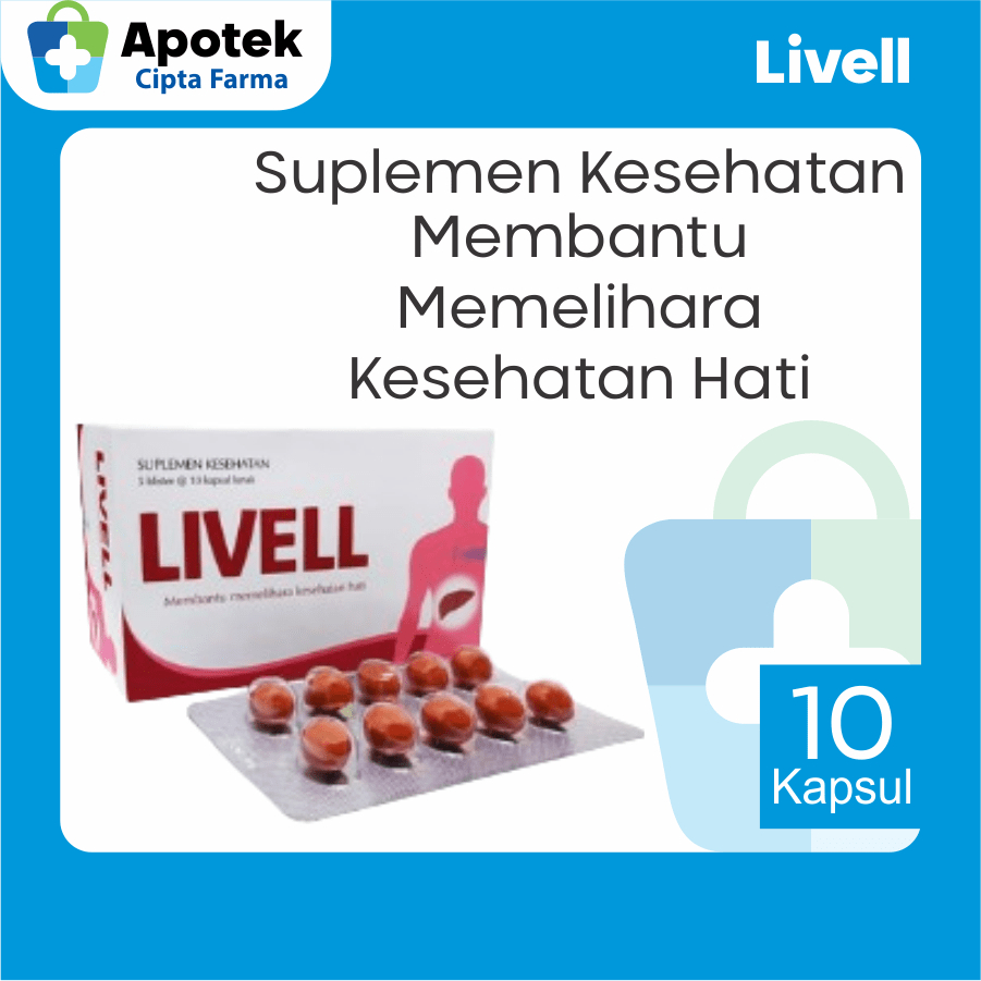 Jual Livell Kapsul Alpha Lipoic Acid Vitamin B3 Vitamin B12 Vitamin B6 ...