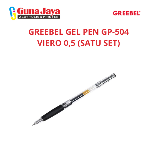 Jual GREEBEL GEL PEN GP-504 VIERO 0,5 (SATU SET 12 PCS) | Shopee Indonesia