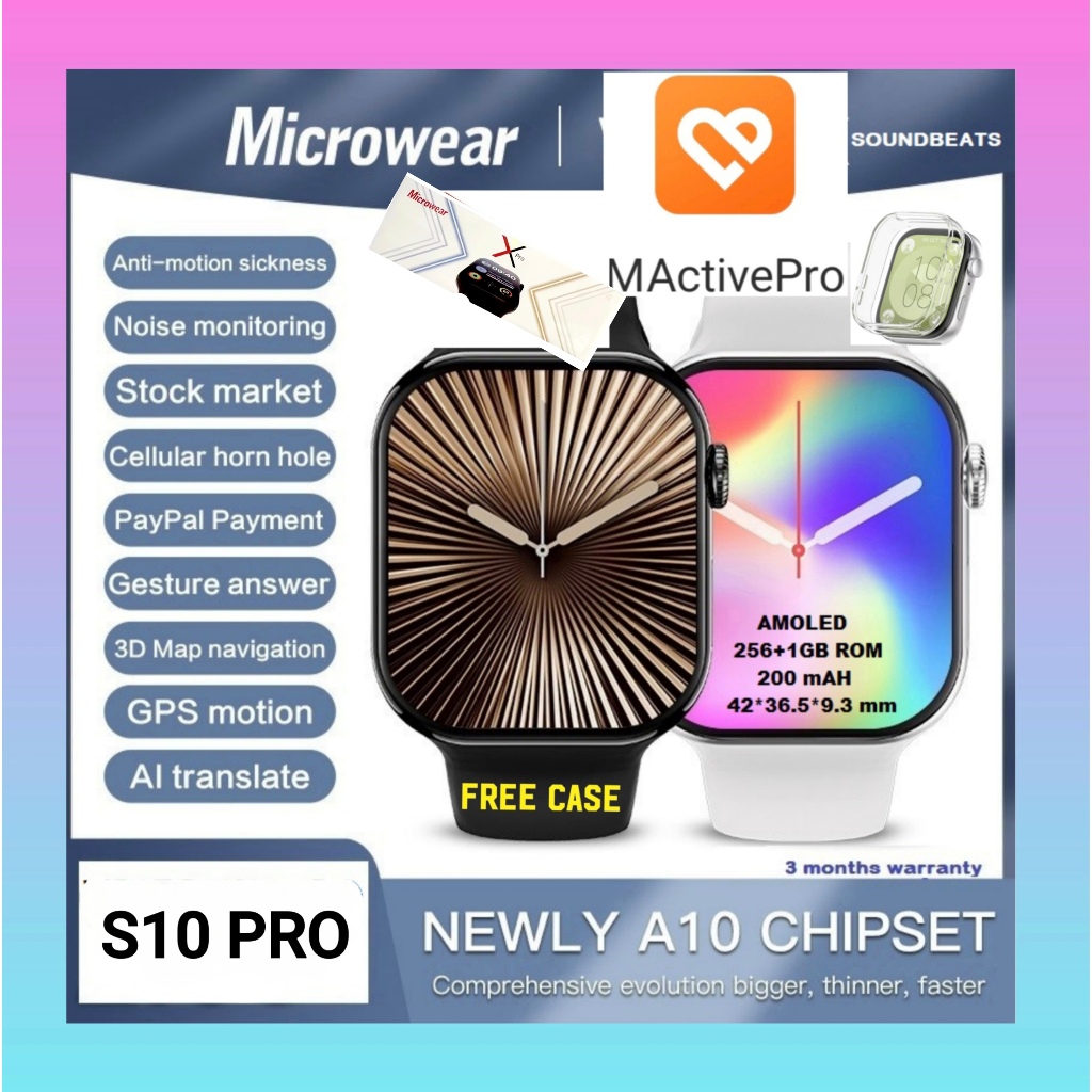 Jual Microwear S10 Pro Smartwatch 2.11 inch 47mm 1GB IP68 Dynamic ...