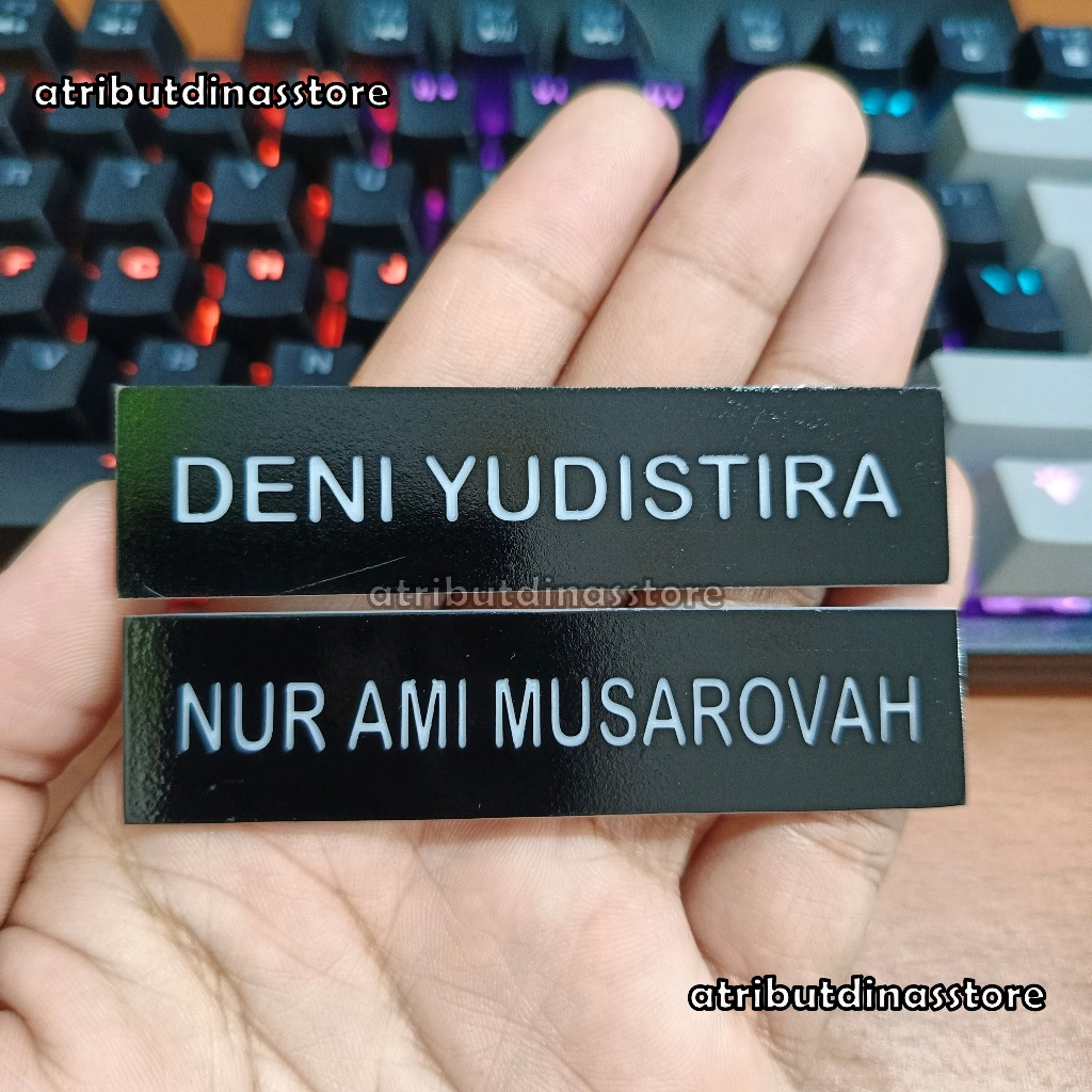 Jual Papan Nama ASN Name tag PERSIT Grafir Ukir Akrilik 8X2 cm | Shopee ...