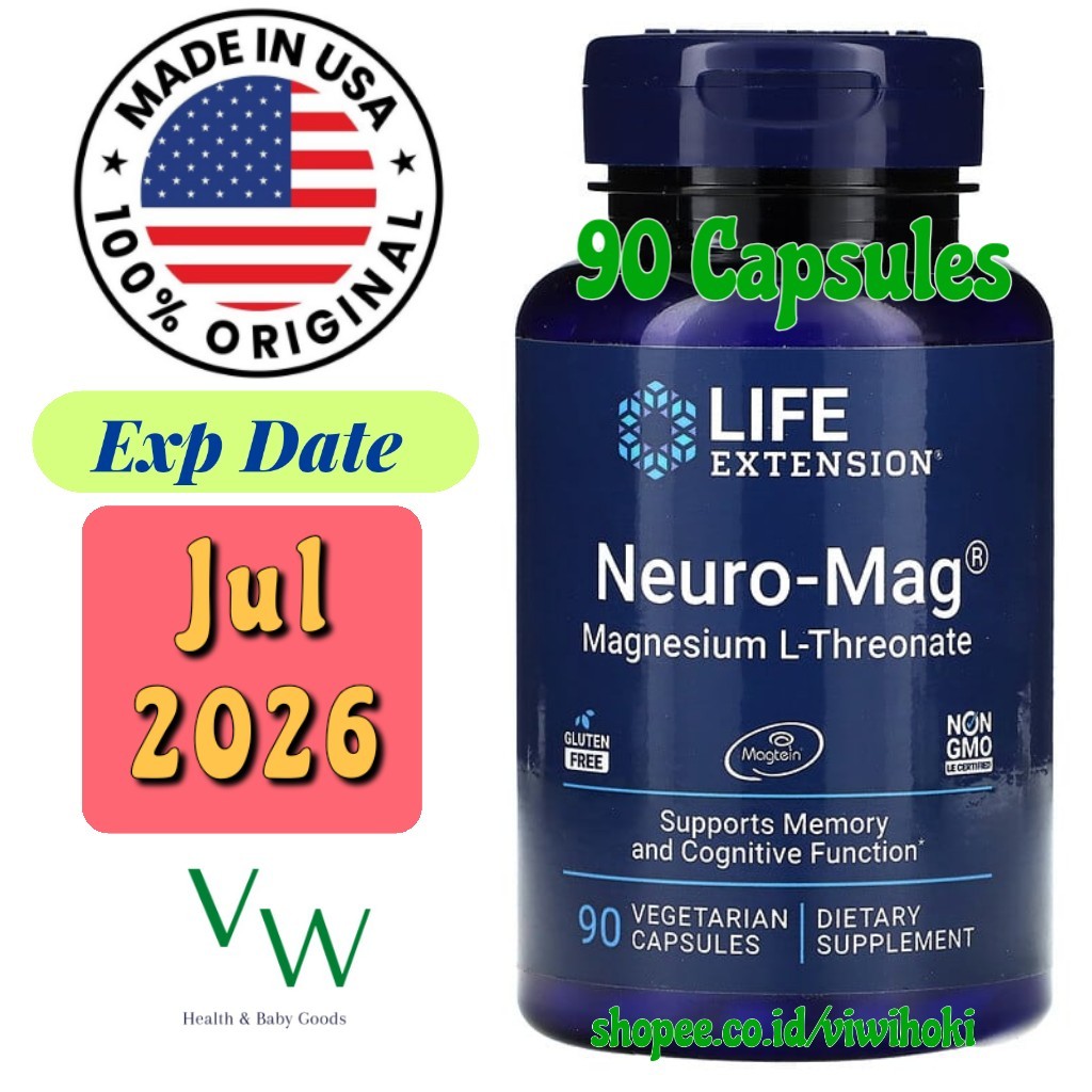 Jual Life Extension Neuro-Mag Magnesium L-Threonate, 90 Vegetarian ...