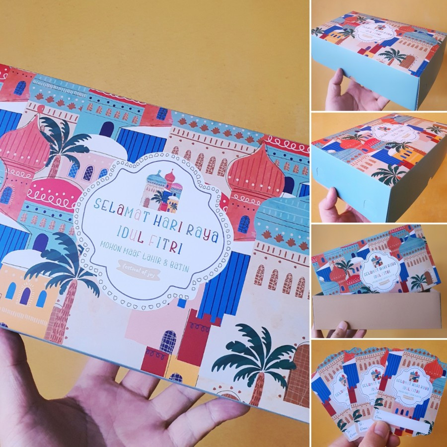 Jual ( 5 Pcs ) Box Packaging Cookies Idul Fitri Dus Hampers Kue Kering ...