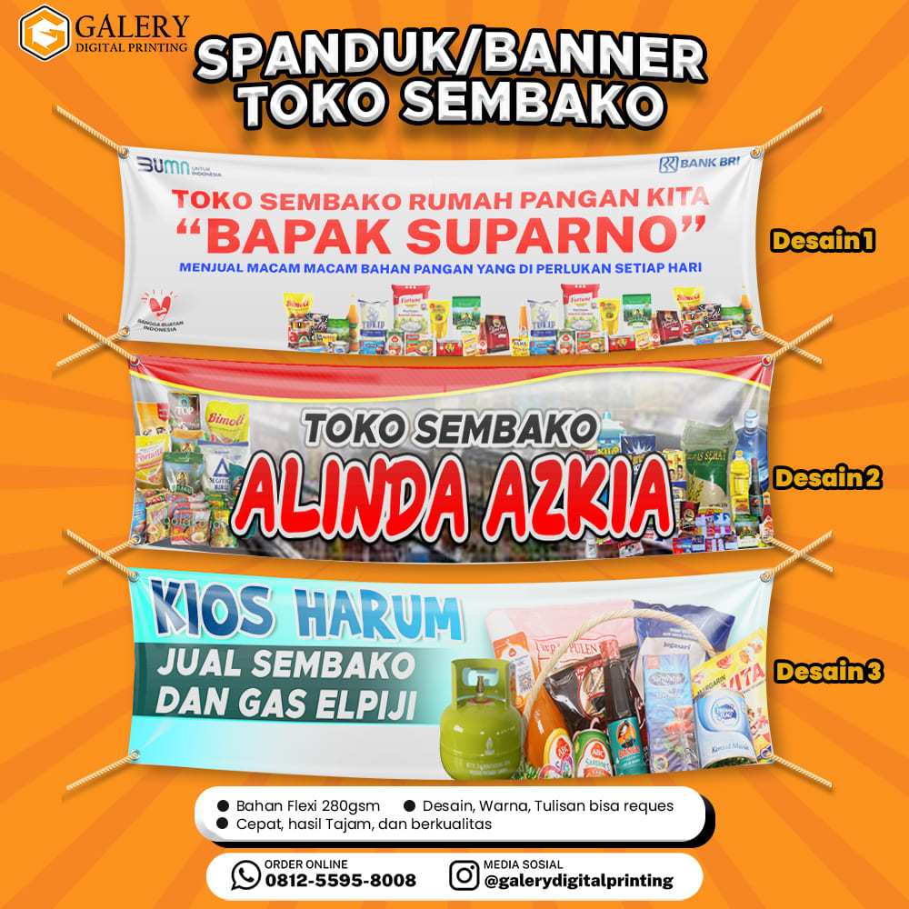 Jual SPANDUK TOKO SEMBAKO / BANNER TOKO SEMBAKO | Shopee Indonesia