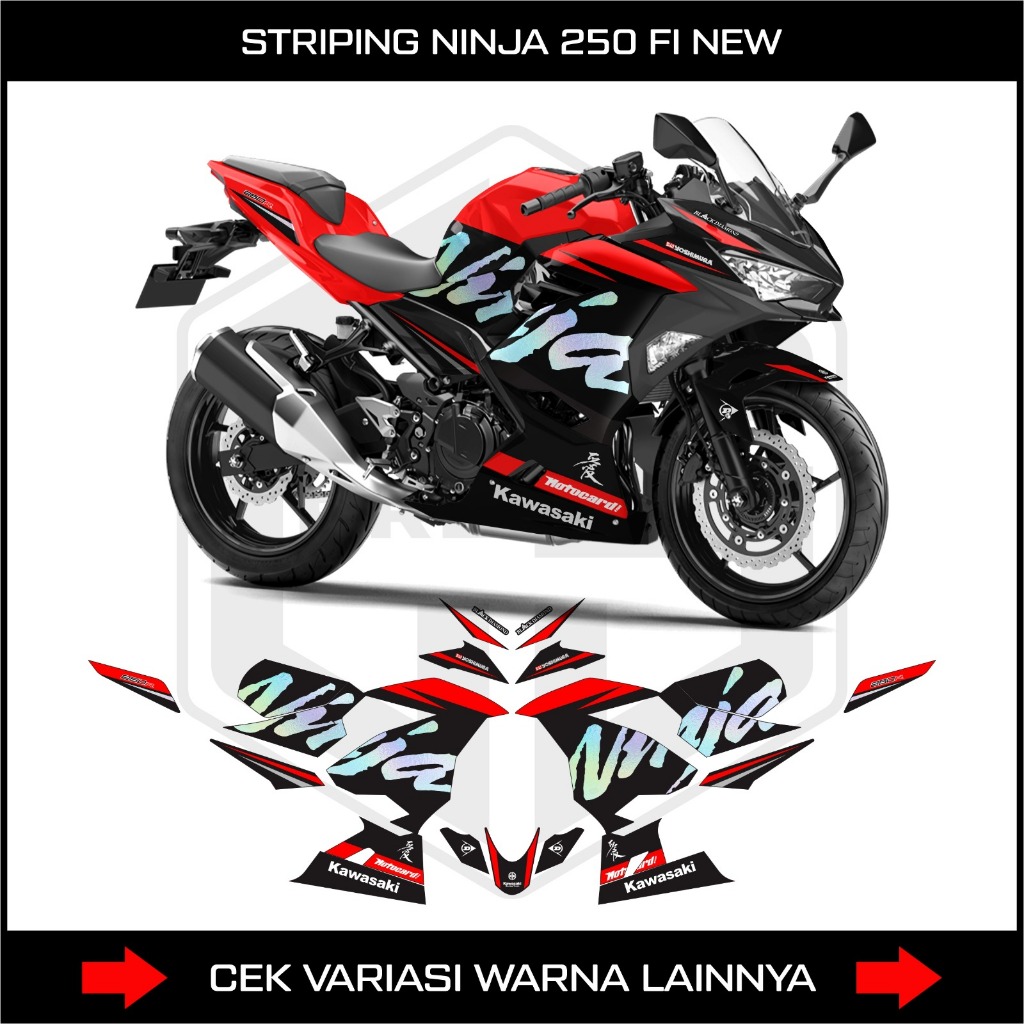 Jual STIKER STRIPING KAWASAKI NINJA 250 FI NEW / STICKER DECALS LIST ...