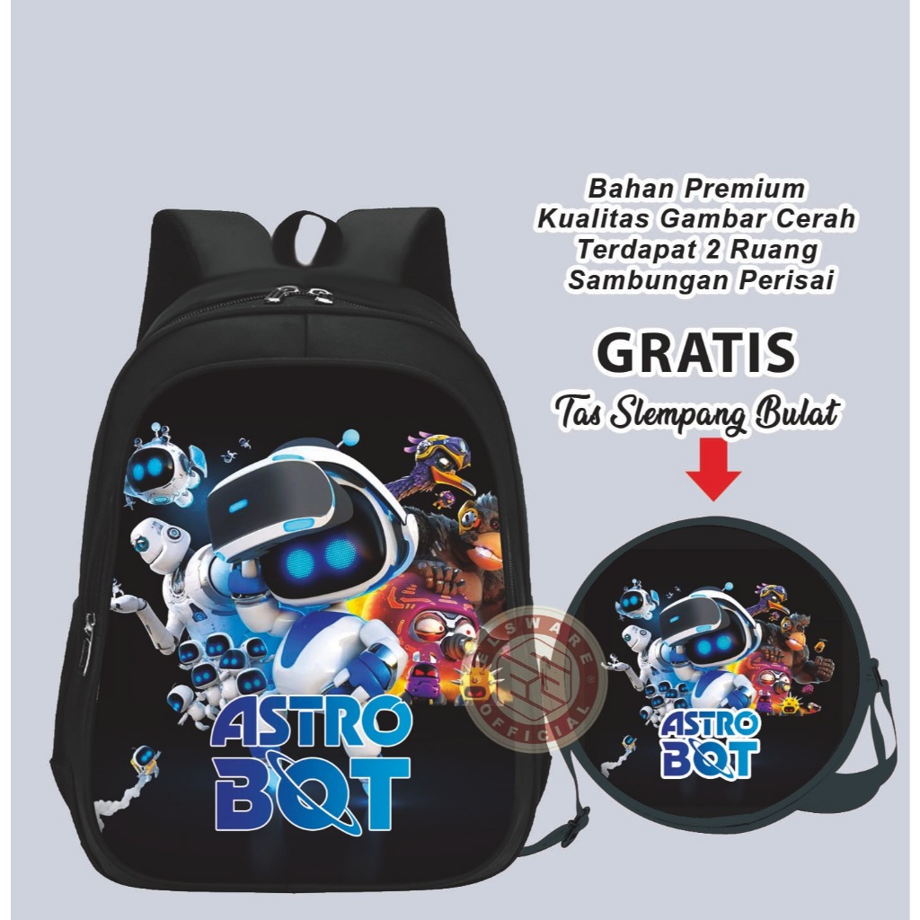 Jual Tas Astro Bot Tas 2in1 Astro Bot Tas Ransel Anak TK Karakter ...