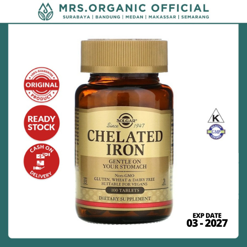 Jual Solgar Chelated Iron 25 mg – Suplemen Vitamin Zat Besi Penambah ...