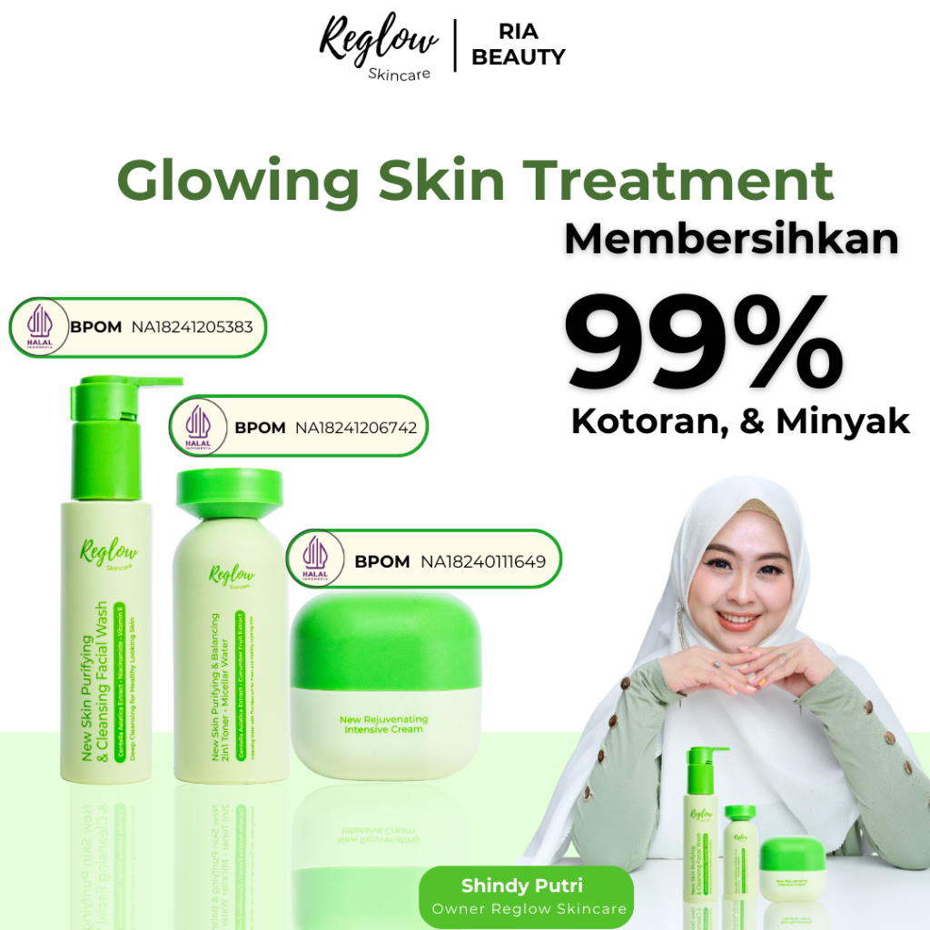 Jual [Bundling] Reglow Basic Skincare Set (Facial Wash, Toner dan ...