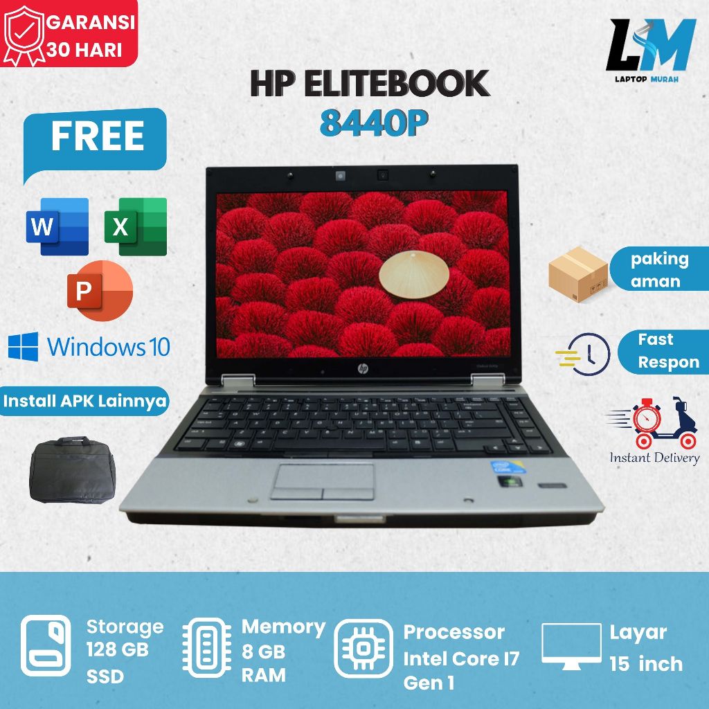 Jual HP EliteBook 8440p I7 Gen 1 Ram 8gb Ssd 128gb Murah Bergaransi ...