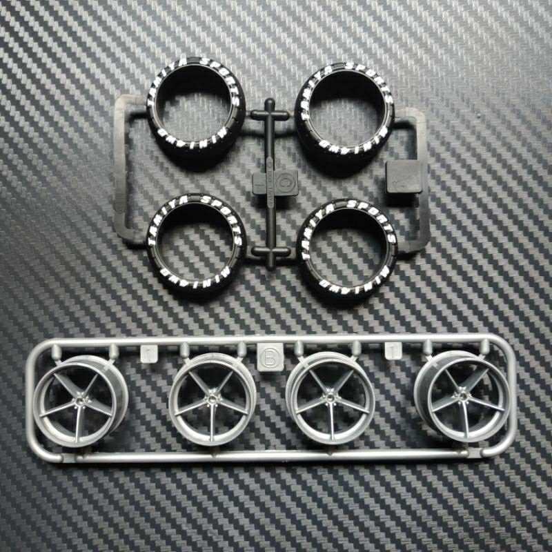 Jual Velg Tamiya Large 5 Spoke Grey - Abu abu Original Loose Kit - Ban ...