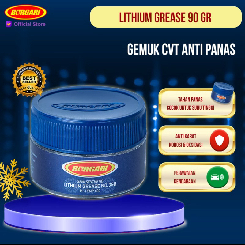 Jual Grease minyak gemuk pelumas Bearing CVT lithium yellow BURGARI ...