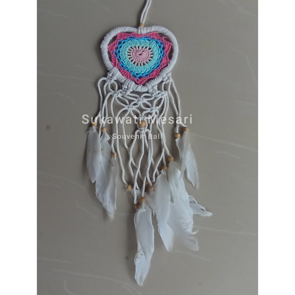 Jual Dream Catcher Love Shape 12cm Rajut Kepang Dekorasi Hiasan Kamar ...