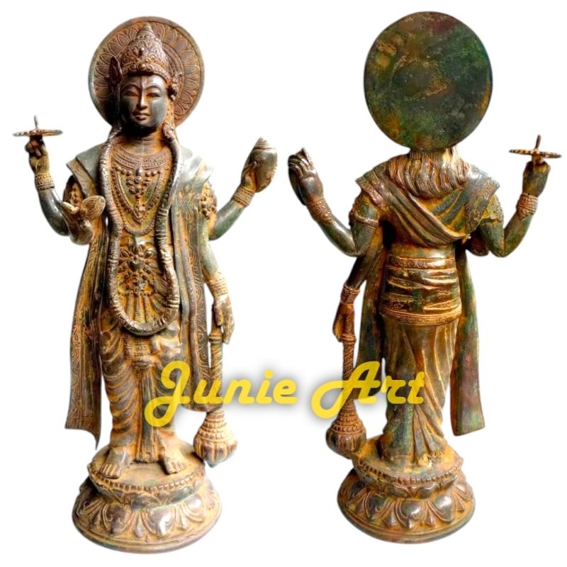 Jual PATUNG DEWA WISNU SRI NARAYANA PERUNGGU 40 CM KUNO ANTIK | Shopee ...