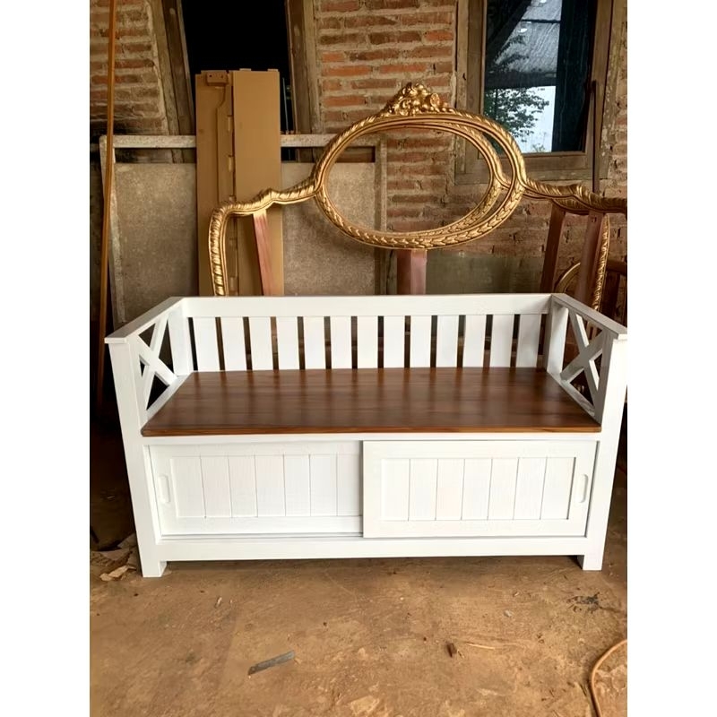 Jual rak sepatu bench storage rak sepatu model bangku rak sepatu ...
