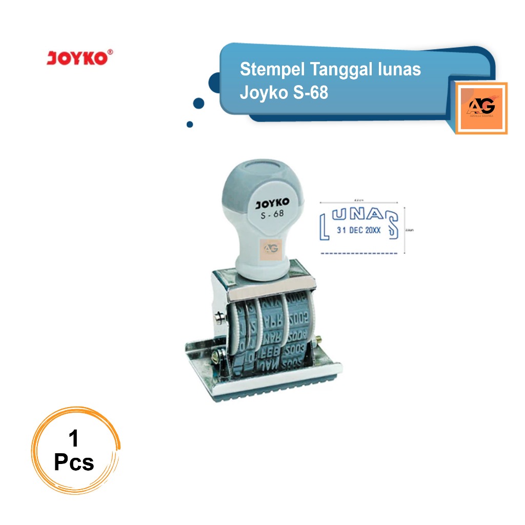 Jual STEMPEL TANGGAL LUNAS JOYKO S-68 | DATE STAMP JOYKO | Shopee Indonesia