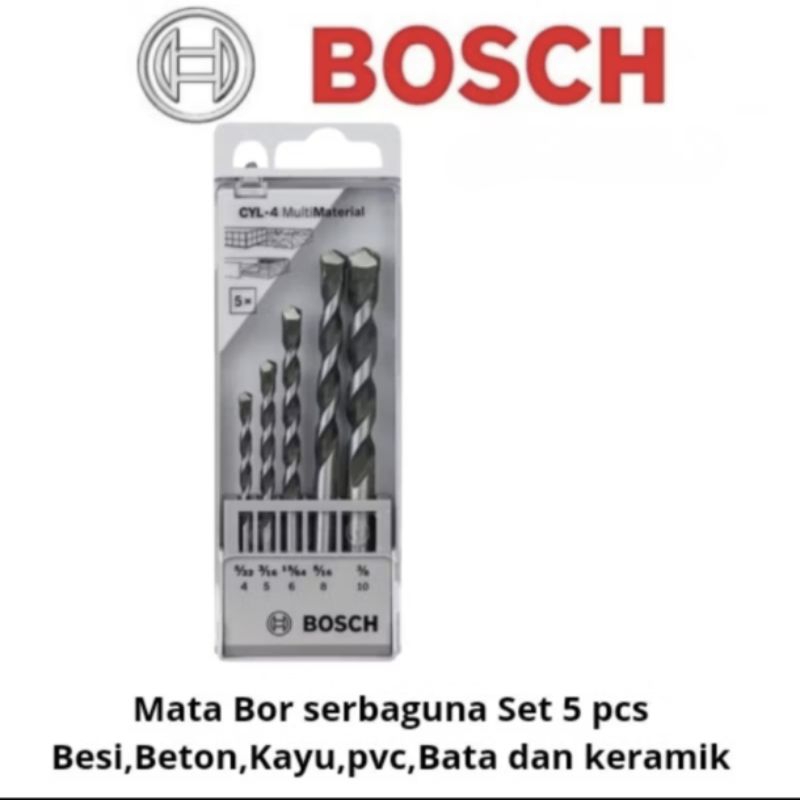 Jual ALUMAGADA MATA BOR SERBAGUNA SET 5PC BOSCH CYL-4 ASLI/MATA BOR ...