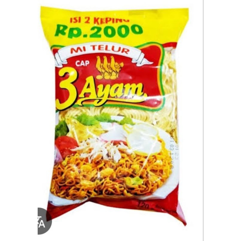 Jual MIE TELUR CAP 3 AYAM 2000AN (10 PCS) | Shopee Indonesia